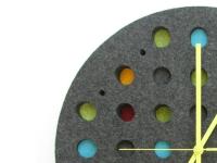 China Felt Round Laser Logo Large Wall Clocks Home Decoration Products 12mm Sheet for sale