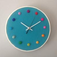 China Felt Round Laser Logo Large Wall Clocks Home Decoration Products 12mm Sheet for sale