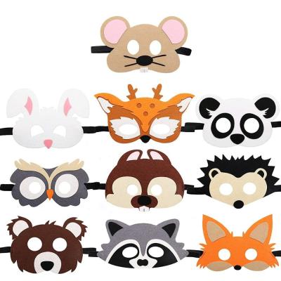 China Promotional Cheap Party Animal Felt Halloween Masks For Kids for sale