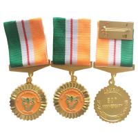 China Custom Commemorative Souvenir Medals Woven Polyester Nylon Medal Ribbon for sale