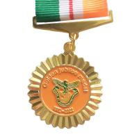 China Custom Commemorative Souvenir Medals Woven Polyester Nylon Medal Ribbon for sale