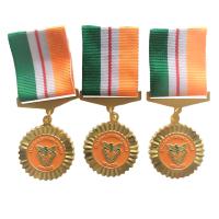 China Custom Commemorative Souvenir Medals Woven Polyester Nylon Medal Ribbon for sale