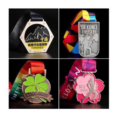 China Track Field Metal Commemorative Medals Marathon Gold Silver Bronze Event Medals for sale