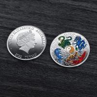 China Custom Chinese Four Great Beasts Commemorative Coins Queen Elizabeth Metal Coins for sale