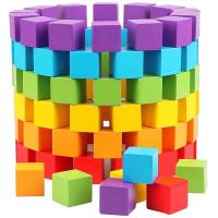 China Hot-selling Well-designed Cube Board Game Wooden Block Wood Crafts Block For Children for sale