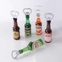 China Multifunction Bottle Shape Beer Opener Custom Logo Wall Mount Beer Fridge Magnet Opener for sale