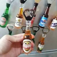 China Multifunction Bottle Shape Beer Opener Custom Logo Wall Mount Beer Fridge Magnet Opener for sale