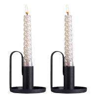 China Wholesale Metallic Candle Holder Simple Luxury Candle Light Stand Exquisite Shape Wedding Candlesticks for sale