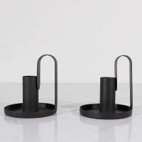 China Wholesale Metallic Candle Holder Simple Luxury Candle Light Stand Exquisite Shape Wedding Candlesticks for sale