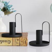 China Wholesale Metallic Candle Holder Simple Luxury Candle Light Stand Exquisite Shape Wedding Candlesticks for sale