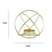 China Wholesale candle holder gold Golden lantern shape candle stand wedding candlestick for sale