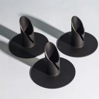China High Quality Material Black Candle Holder Decoration Metal Candle Holder for sale