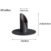 China High Quality Material Black Candle Holder Decoration Metal Candle Holder for sale