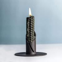China High Quality Material Black Candle Holder Decoration Metal Candle Holder for sale