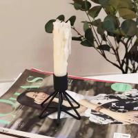 China Creative Modeling Black Candlestick Table Decorations Metal Candle Holder for sale