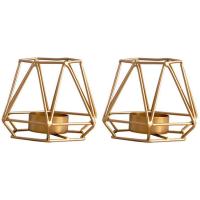 China Modern Trend Of Hollow Candle Holders For Tea Light Holders Geometric Candle Holder for sale