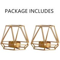 China Modern Trend Of Hollow Candle Holders For Tea Light Holders Geometric Candle Holder for sale