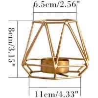 China Modern Trend Of Hollow Candle Holders For Tea Light Holders Geometric Candle Holder for sale
