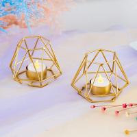 China Modern Trend Of Hollow Candle Holders For Tea Light Holders Geometric Candle Holder for sale