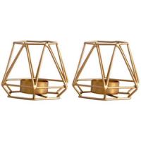 China Modern Trend Of Hollow Candle Holders For Tea Light Holders Geometric Candle Holder for sale