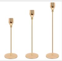 China Metal Black Simple Modern Taper Candlestick Holders Wedding Bar Party Decor Candle Holders for sale