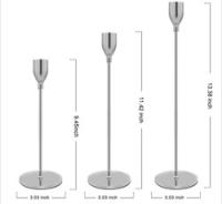 China Metal Black Simple Modern Taper Candlestick Holders Wedding Bar Party Decor Candle Holders for sale