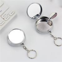 China Portable Custom Round Ashtray Keychain Creative Stainless Steel for sale