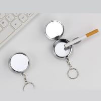China Portable Custom Round Ashtray Keychain Creative Stainless Steel for sale