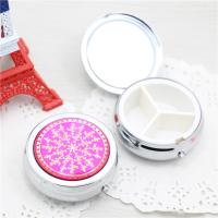 China Creative  Portable Travel Small Metal Pill Box With 3 Compartments for sale