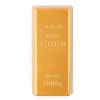 China Fine Paper Weight Game Fancy Party Table Decor Plastic Gold Bullion Bar For Kids Toy Gift for sale