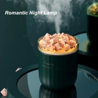 China Portable Crystal Himalayan Salt Lamp Ultrasonic Air Humidifier With Soothing Atmosphere Lamp for sale