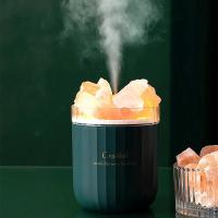 China Portable Crystal Himalayan Salt Lamp Ultrasonic Air Humidifier With Soothing Atmosphere Lamp for sale