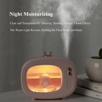 China Creative TV Cute Pet Ultrasonic Air Humidifier Portable Wireless USB Rechargeable Cool Mist for sale