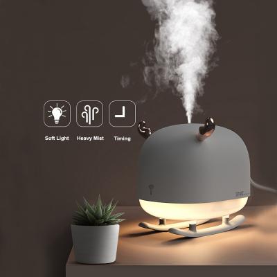 China 260ML Sleigh Deer Ultrasonic Air Humidifier Aroma Essential Oil Diffuser for Home Car USB Fogger Mist Maker with LED Nig for sale