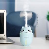 China 3 in 1 320ML USB Air Humidifier Ultrasonic Cool-Mist Adorable Pet Mini Humidifier With LED Light Mini USB Fan for sale
