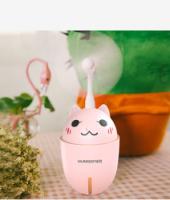 China 3 in 1 320ML USB Air Humidifier Ultrasonic Cool-Mist Adorable Pet Mini Humidifier With LED Light Mini USB Fan for sale