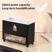 China Simulation Closet 3D Flame Aromatherapy Salt Stone Air Humidifier USB Essential oil Diffuser for Home Room Fragrance for sale