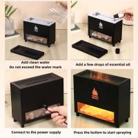 China Simulation Closet 3D Flame Aromatherapy Salt Stone Air Humidifier USB Essential oil Diffuser for Home Room Fragrance for sale