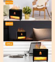 China Simulation Closet 3D Flame Aromatherapy Salt Stone Air Humidifier USB Essential oil Diffuser for Home Room Fragrance for sale
