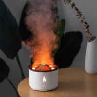 China New Upgrade Simulation Blue Flame Volcano Aromatherapy Diffuser 360ml Jellyfish Mist Air Humidifier for Home Office Spa for sale