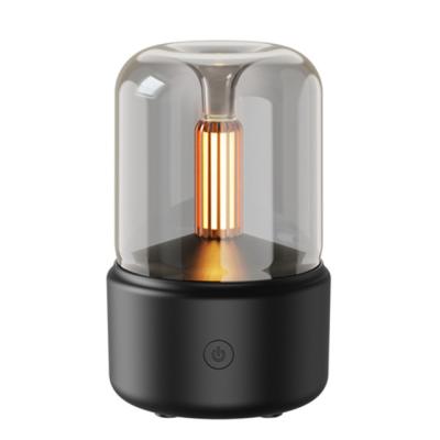 China Home Office Use Candle Light Intelligent Humidifier  2022 Creative Gifts Simulation Candle Light Aroma Diffuser for sale