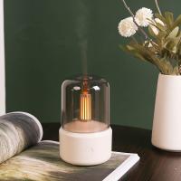 China Home Office Use Candle Light Intelligent Humidifier  2022 Creative Gifts Simulation Candle Light Aroma Diffuser for sale