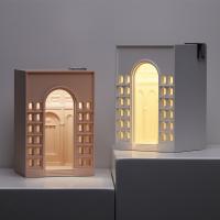 China Building Shape Home Decoration Rechargeable Sleeping Night Lamp With 3 Level Brightness for sale
