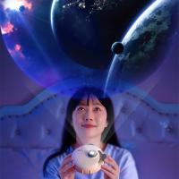 China 2022 Kids Favorite HD Galaxy Projection Lamp Romantic Starry Bedside Atmosphere Lamp Built-in 8 White Noise Songs for sale