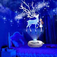 China 2022 Kids Favorite HD Galaxy Projection Lamp Romantic Starry Bedside Atmosphere Lamp Built-in 8 White Noise Songs for sale