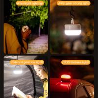 China Popular Outdoor Multi-function Camping Tent Lights Rechargeable Portable Magnet Lamp with Power Bank Function for sale