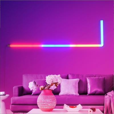 China TV Background Led Indoor Home Decor RGB App Remote Google Alexa  Control Combination Modern Smart Plug In Sconce Wall La for sale