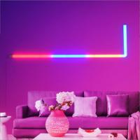 China TV Background Led Indoor Home Decor RGB App Remote Google Alexa  Control Combination Modern Smart Plug In Sconce Wall La for sale