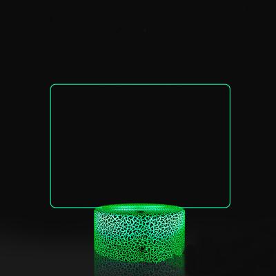 China Creative Gifts Girl Bedroom Sleeping Lamp Cute Soft Light Desk Lamp 3D Night Light Message Board for sale