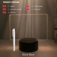 China Creative Gifts Girl Bedroom Sleeping Lamp Cute Soft Light Desk Lamp 3D Night Light Message Board for sale